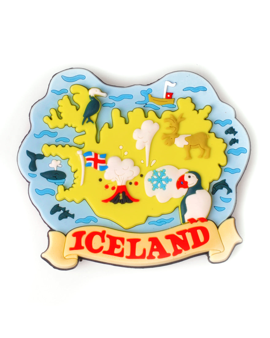 Mjúkur segull, Íslandskort – Sólarfilma